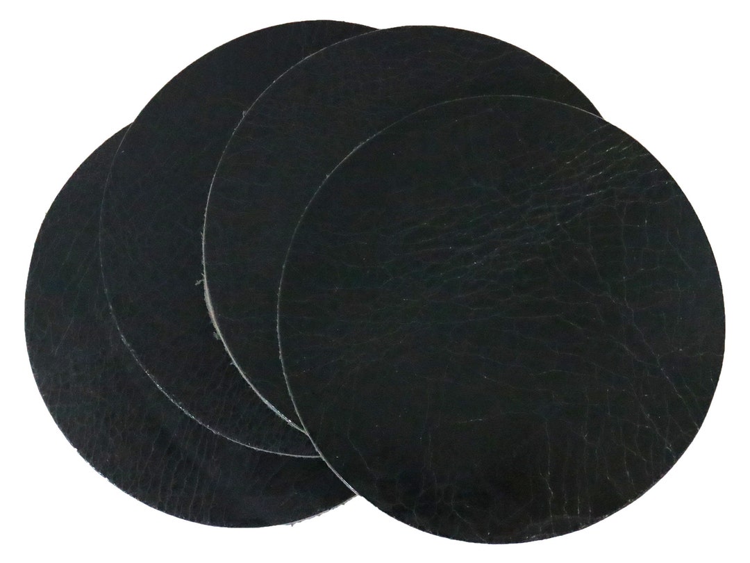 Round Vintage Glazed Black Coaster Shapes, Heavyweight 8-9oz, 4" Wide ...