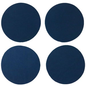 Blue Leather Coaster Shapes, Blue Vegetable Tanned Coasters, Round ...