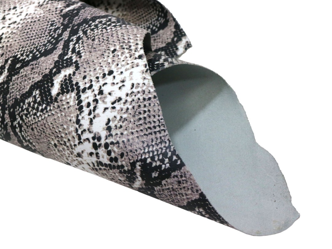 Gray Snake Print Leather GRAY Snake Print Embossed Suede - Etsy