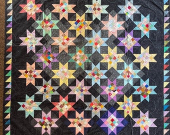 Midnight Stars Quilt Pattern - Etsy