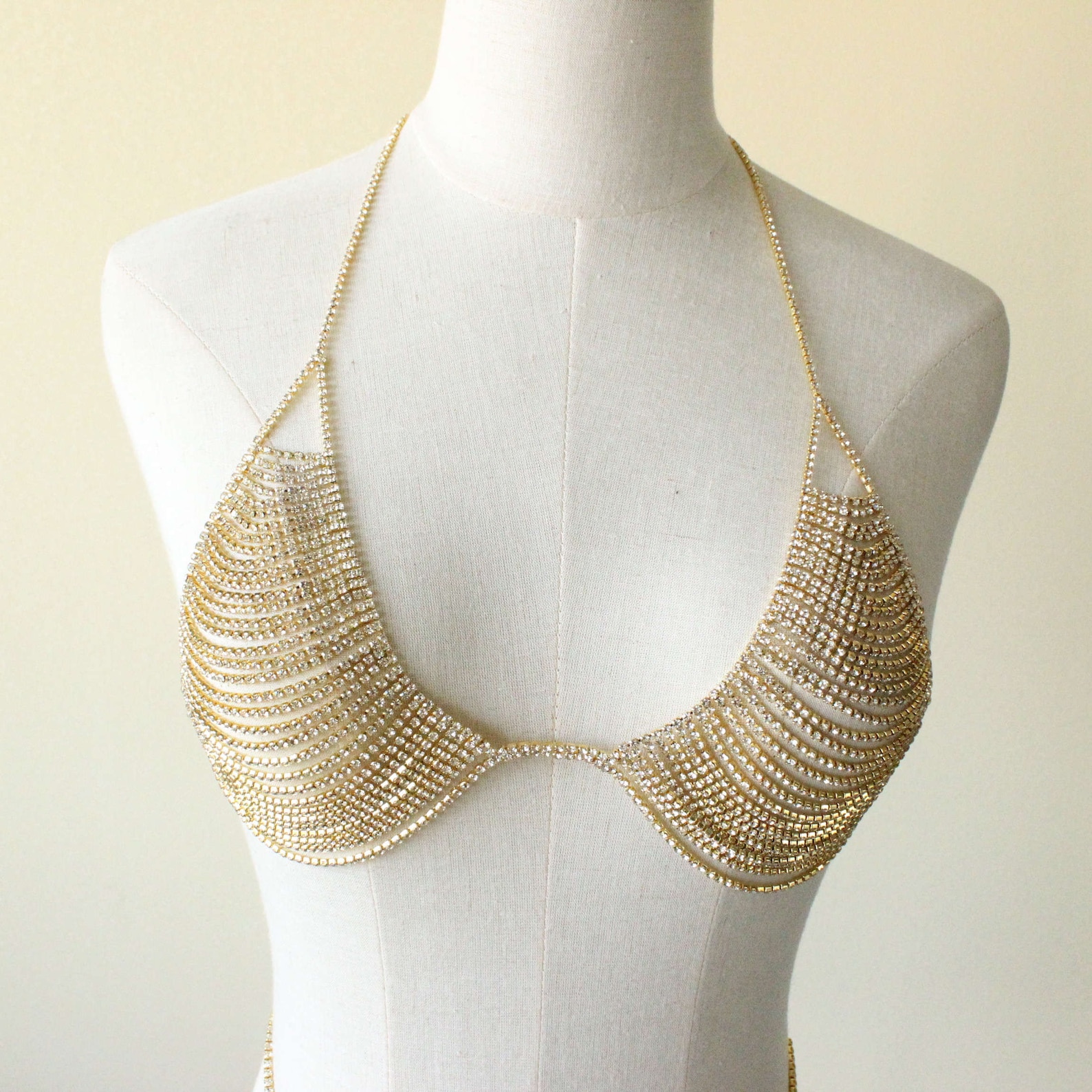 Sparkling Rhinestone Bra Rhinestone Sexy Body Chain Bra Etsy