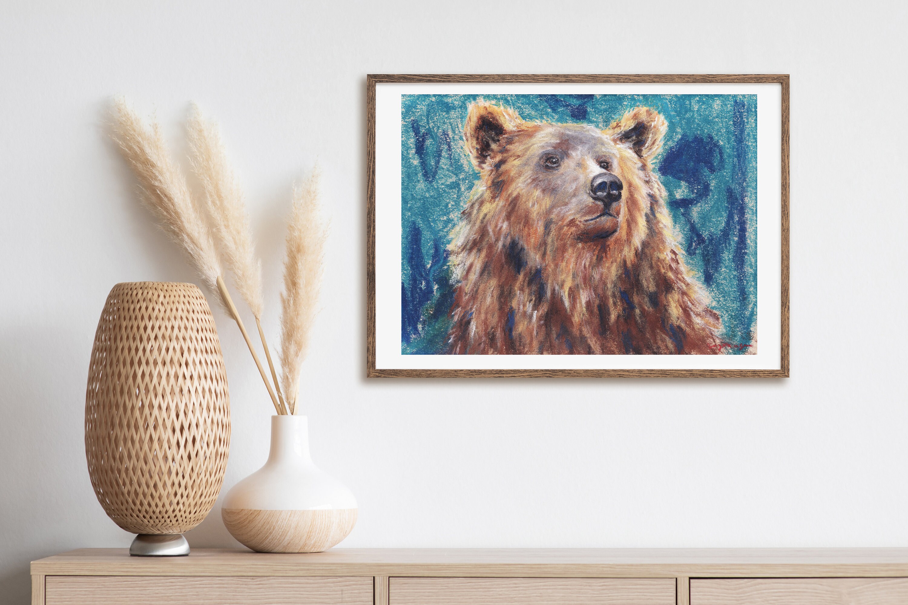 BROWN BEAR - Wildlife art, Original art, Bear painting, Canadian ...