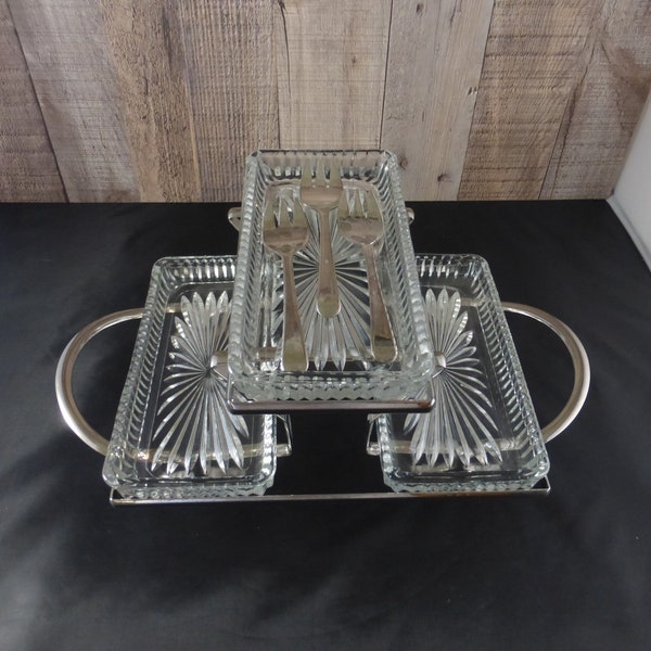 Glass Relish Tray - Etsy