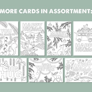 Coloring Card "new Year" | Crafts and Coloring for Children, Teachers ...