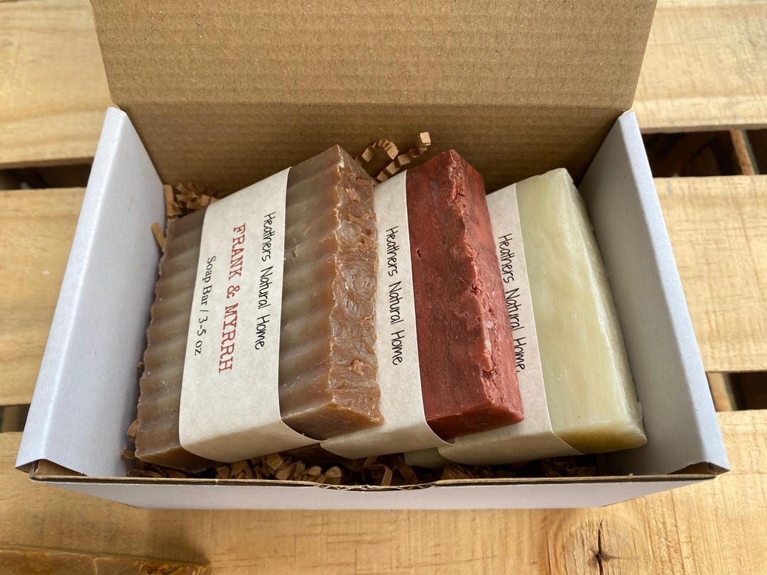 Christmas Soaps, Soap Gift Set, Rustic Christmas Soap Gift Box, Natural ...