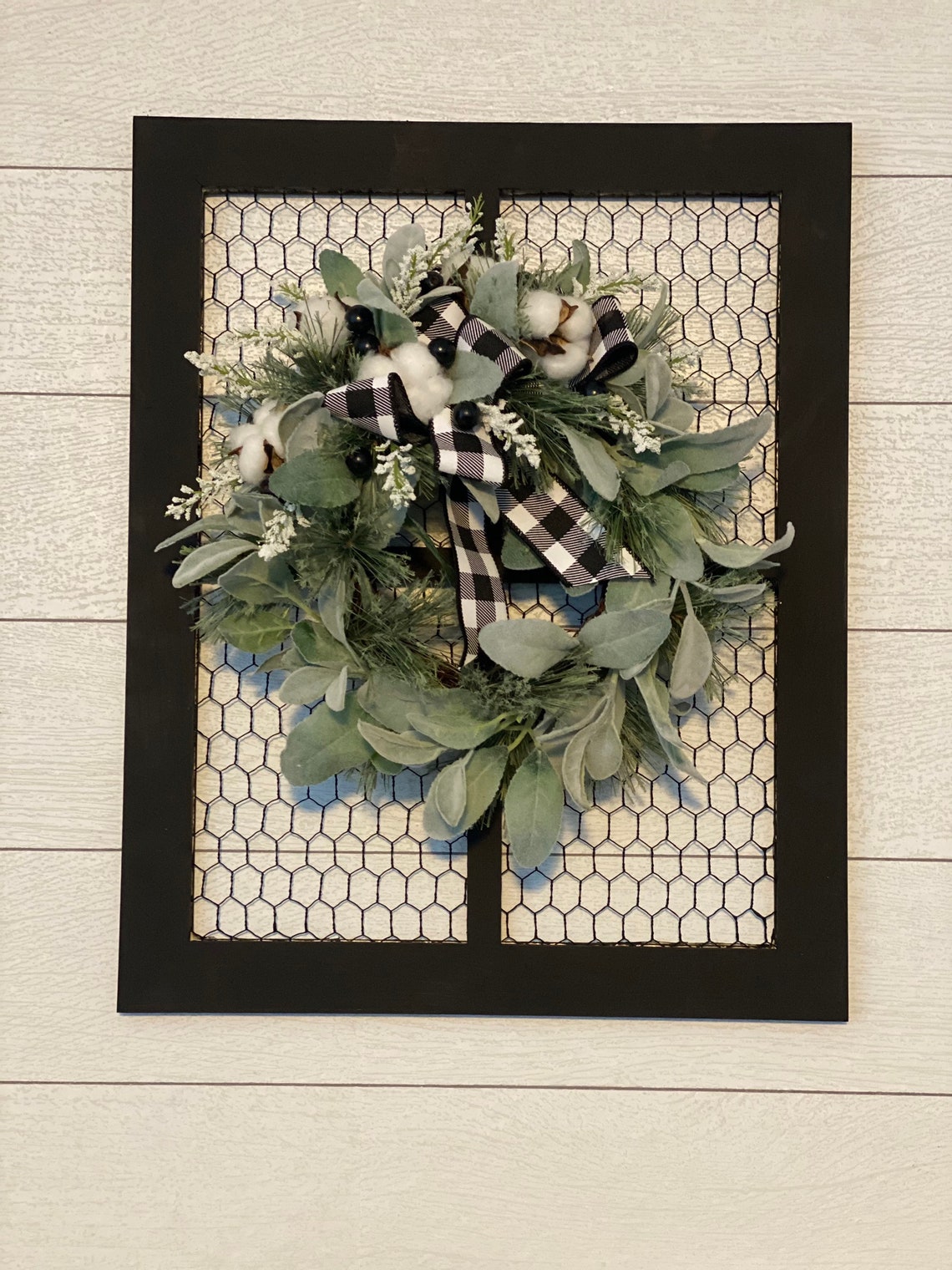 Farmhouse Buffalo Plaid Home Decor | Etsy