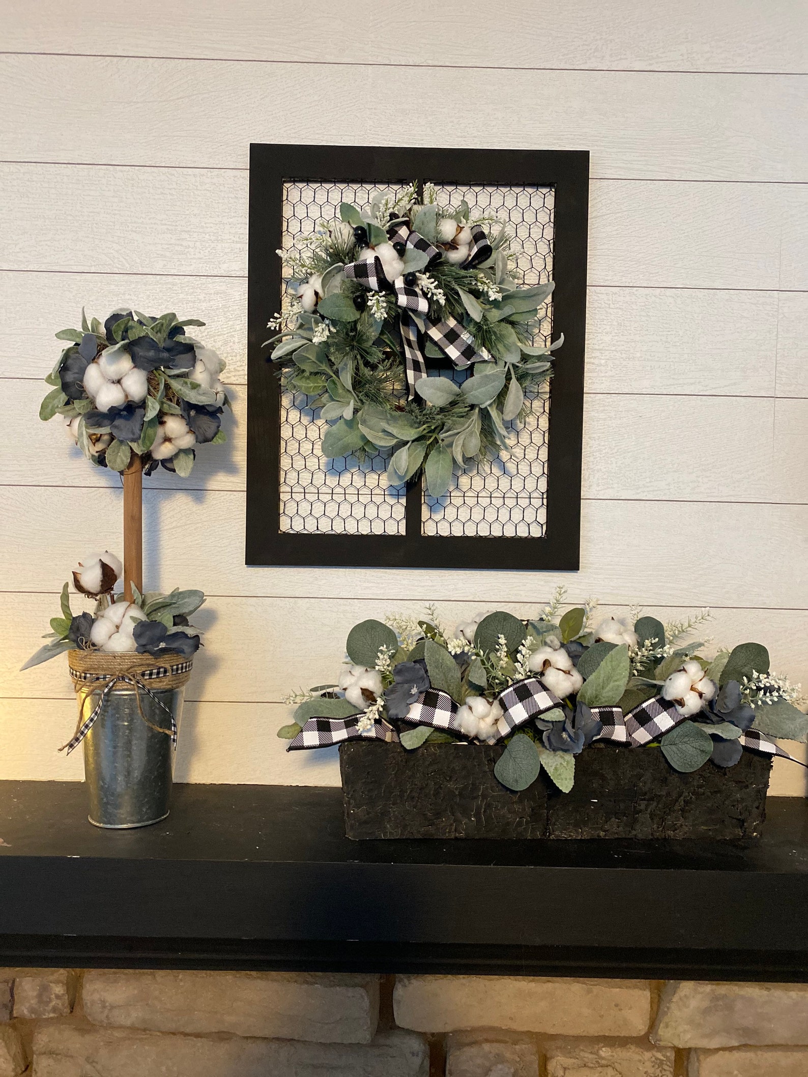 Farmhouse Buffalo Plaid Home Decor | Etsy