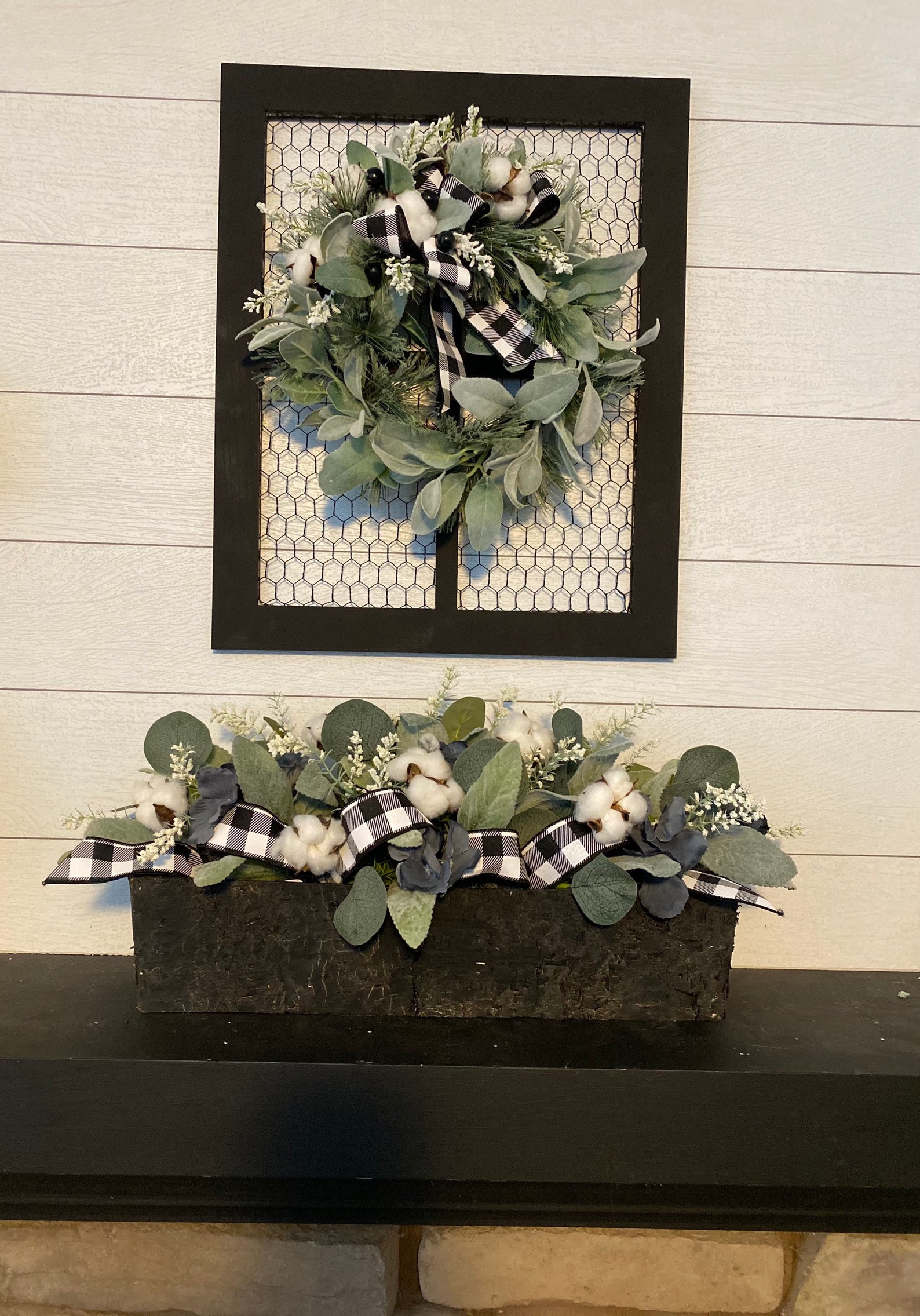 Farmhouse Buffalo Plaid Home Decor | Etsy