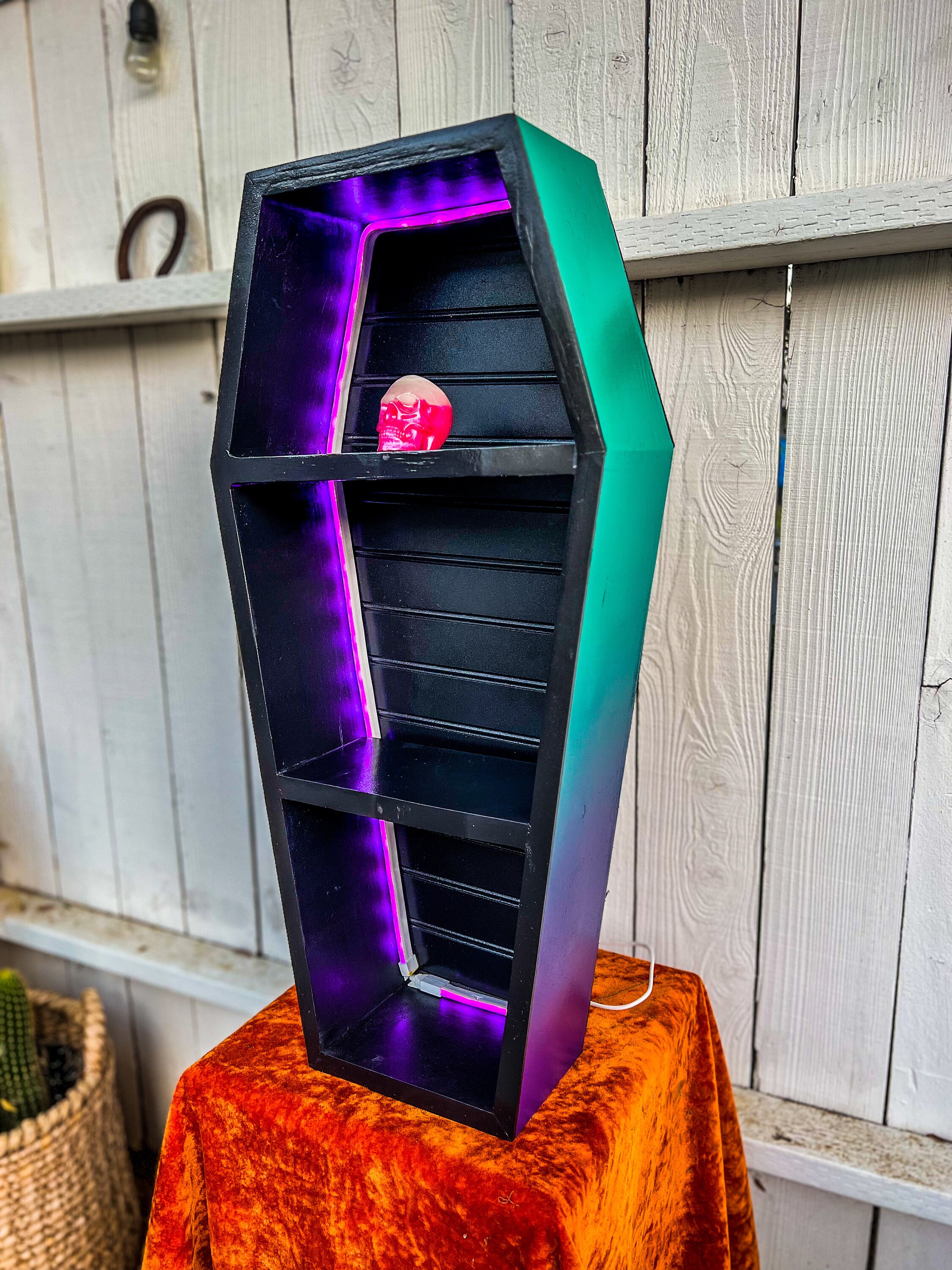 Custom LED Floating Coffin Shelf - Etsy
