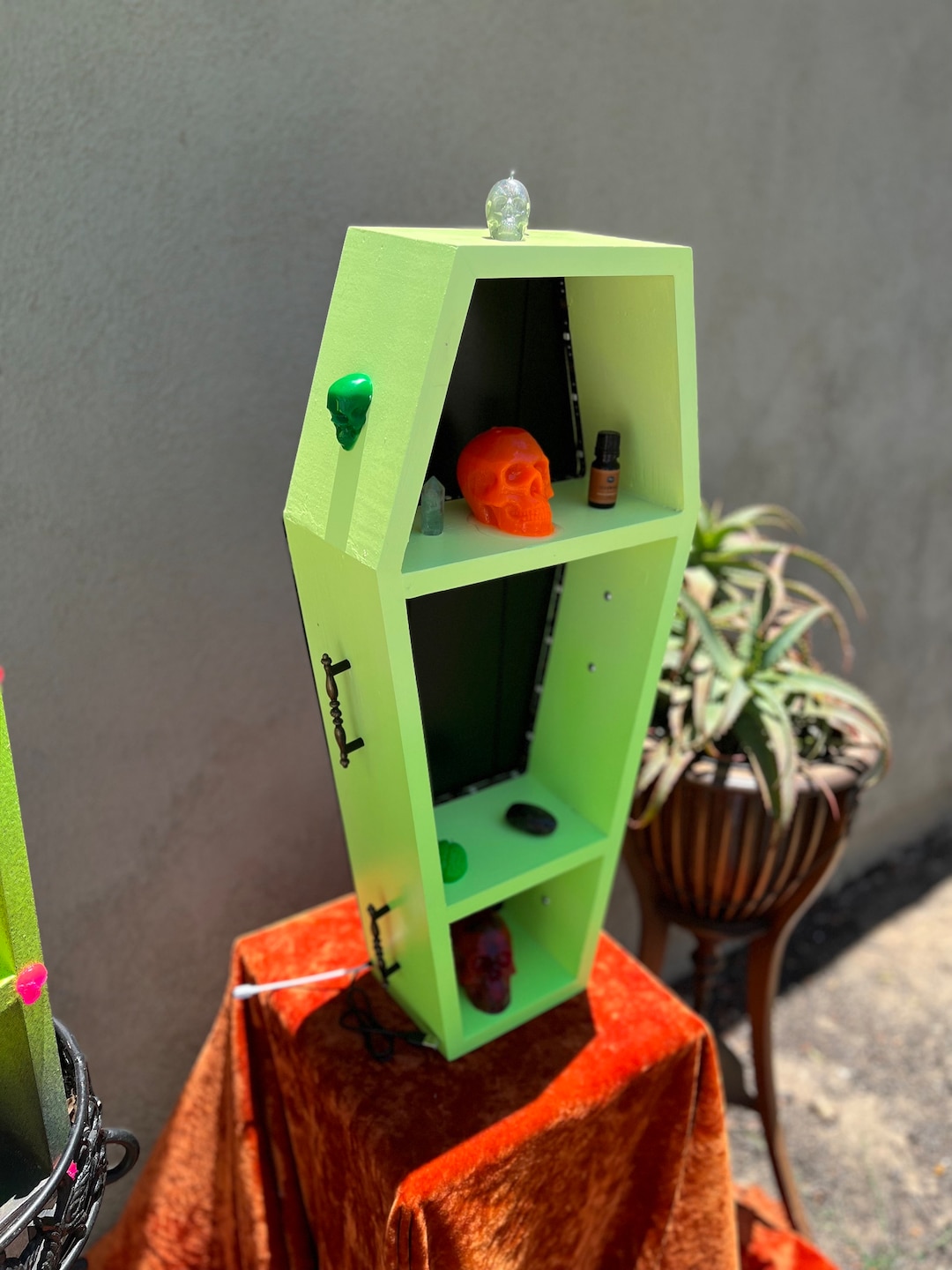 Light up Neon Coffin Shelf Floating Gothic Coffin Shaped Wall - Etsy