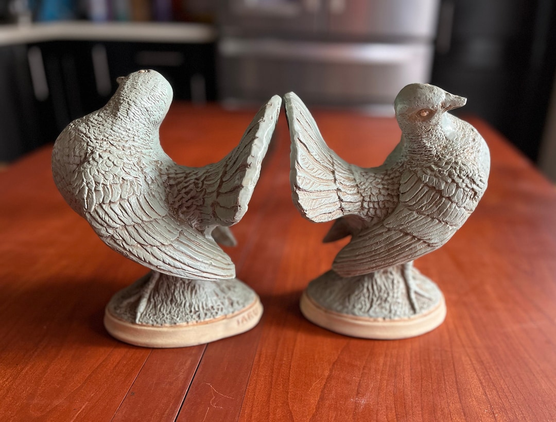 Vintage Art Deco Bird Figurine Bird Sculpture Lovebird Ceramic - Etsy