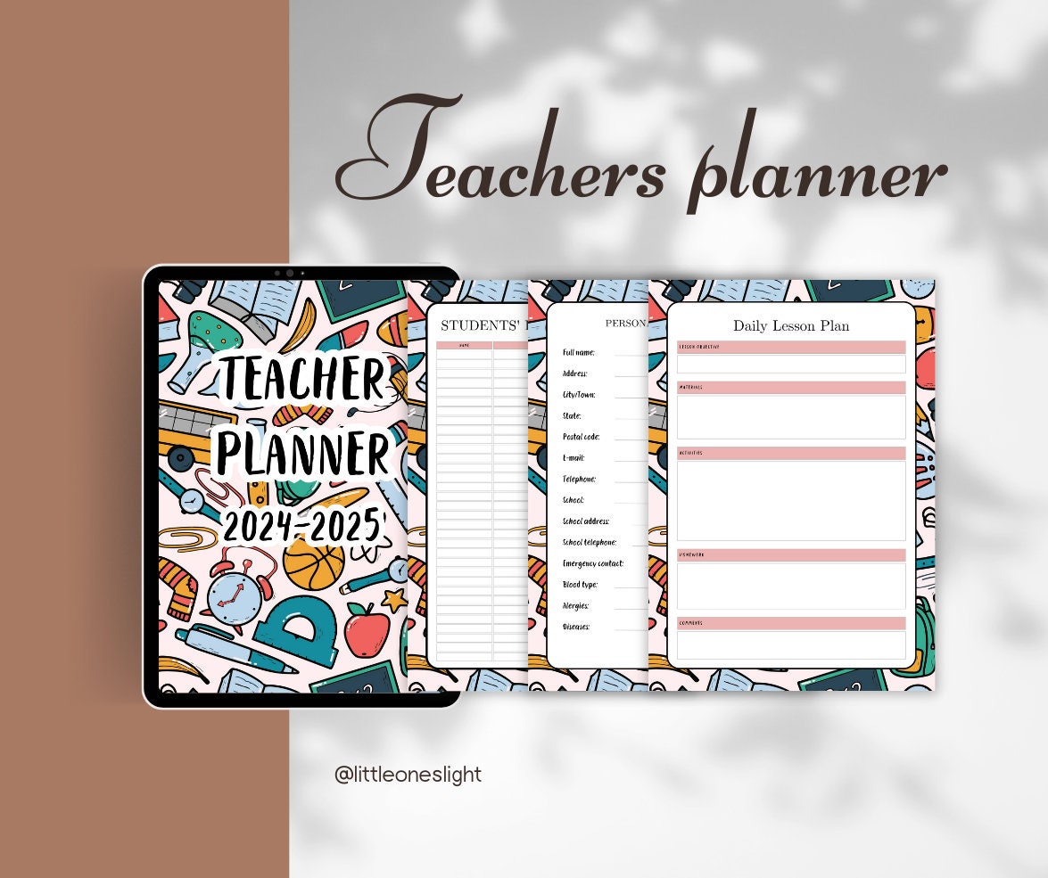 Monthly Teaching Planner Printable Lesson Plan, Editable Academic ...