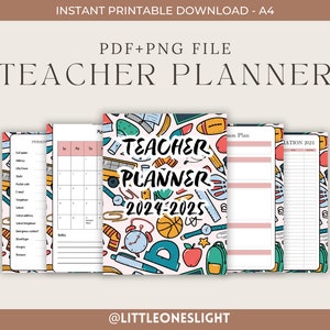 Monthly Teaching Planner Printable Lesson Plan, Editable Academic ...