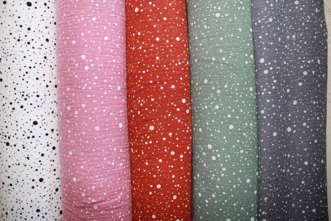 Paint Splatter Double Gauze Cotton Fabric - Fat Quarter/thin Quarter ...