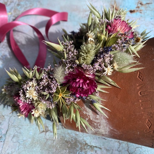 Pax Boho Dried Flower Crown Wedding Headband - Etsy