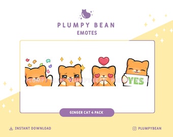 ANIMATED Ginger Cat Emote Bundle for Twitch Youtube Emotes Discord ...