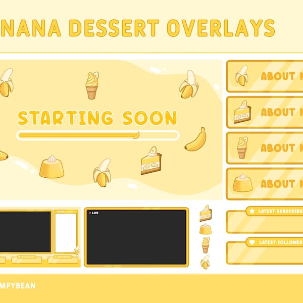Animated Banana Stream Overlay - Etsy Animated Banana Stream Overlay - Etsy