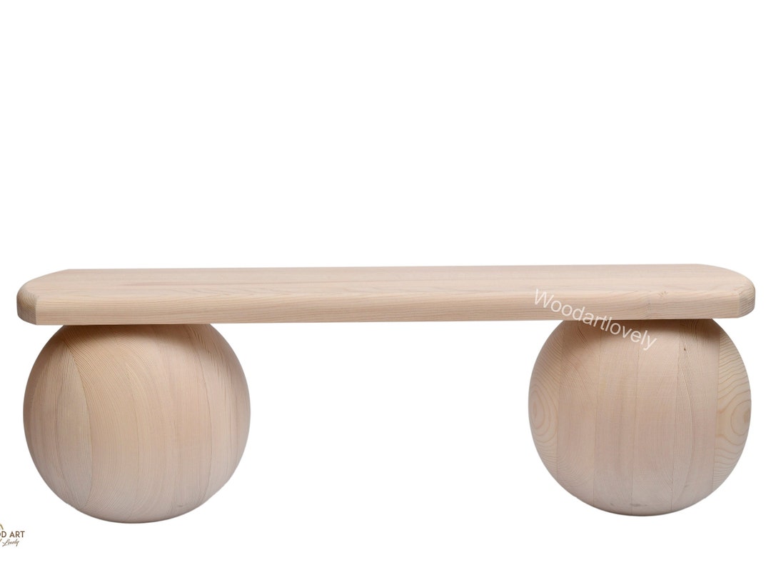 Sphere Bench, Wooden Bench, Entryway Bench, Entertainment Unit ...