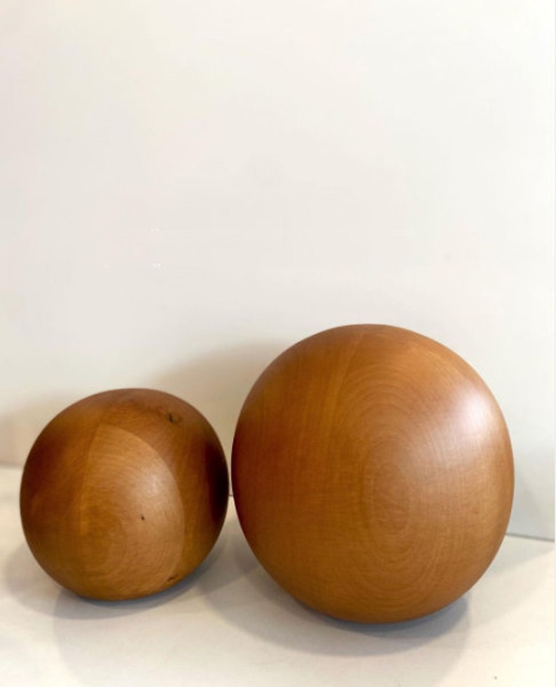 Wooden Ball Coffee Table: Modern Glass Top, Living Room Centerpiece - Etsy