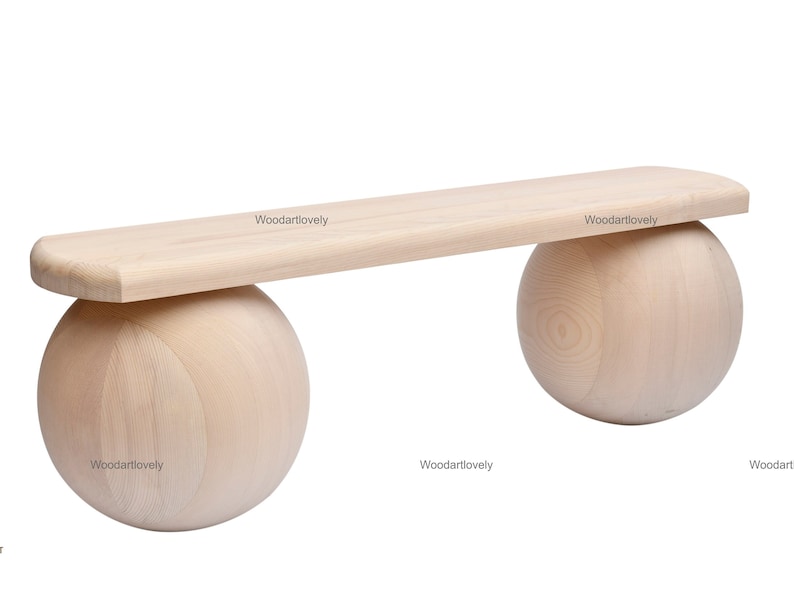 Sphere Bench Wooden Bench Entryway Bench Entertainment - Etsy