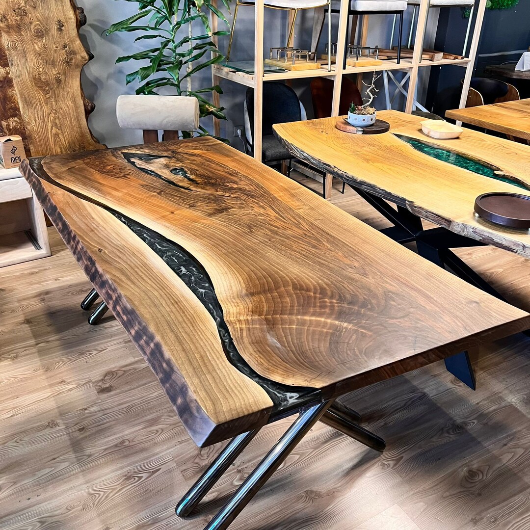Epoxy Table, Custom Design Epoxy Table, Live Edge Epoxy Table,walnut Epoxy Table, Epoxy Dining ...