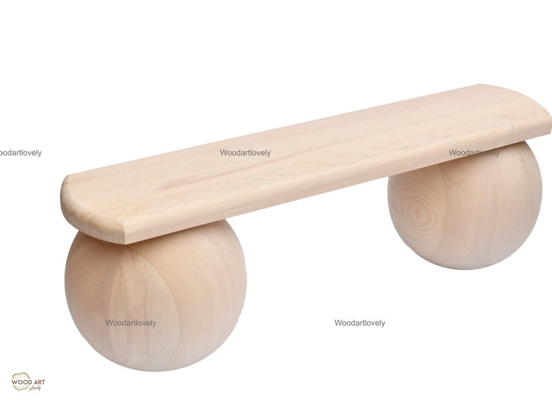 Sphere Bench Wooden Bench Entryway Bench Entertainment - Etsy