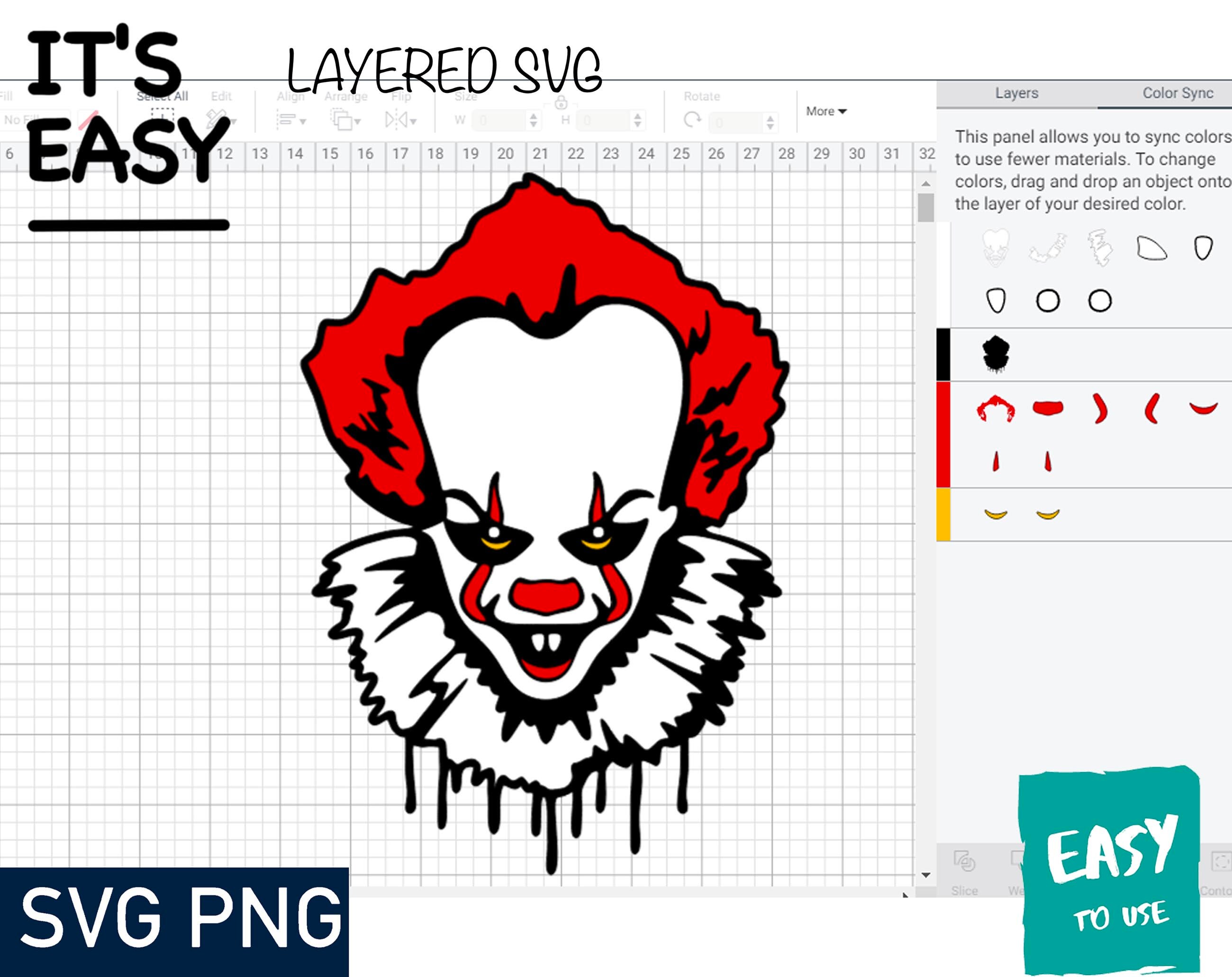 Clown SVG Cricut Svg Clipart Layered SVG Files for Cricut - Etsy