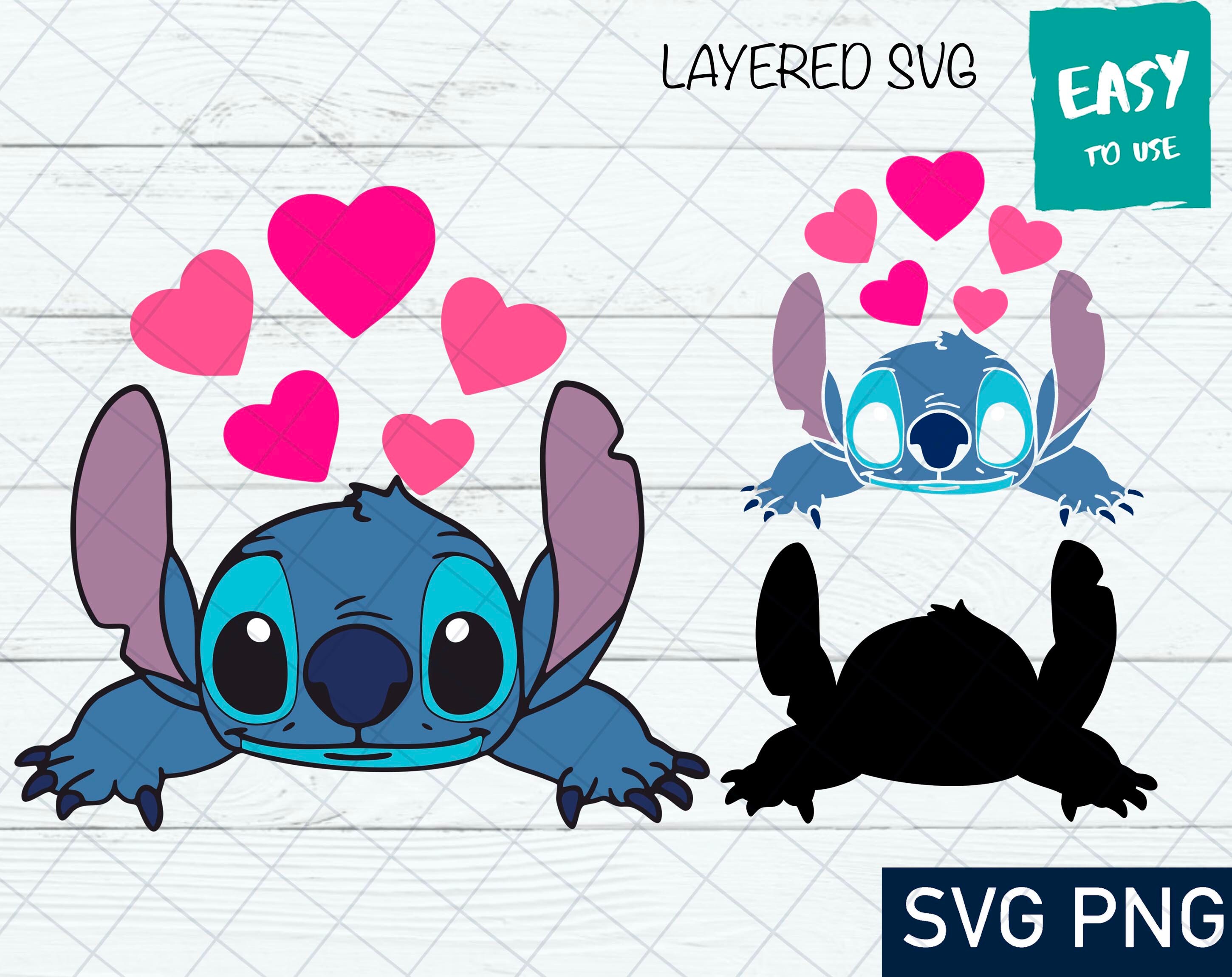 Cartoon Character With Hearts SVG Cricut Svg Clipart | Etsy