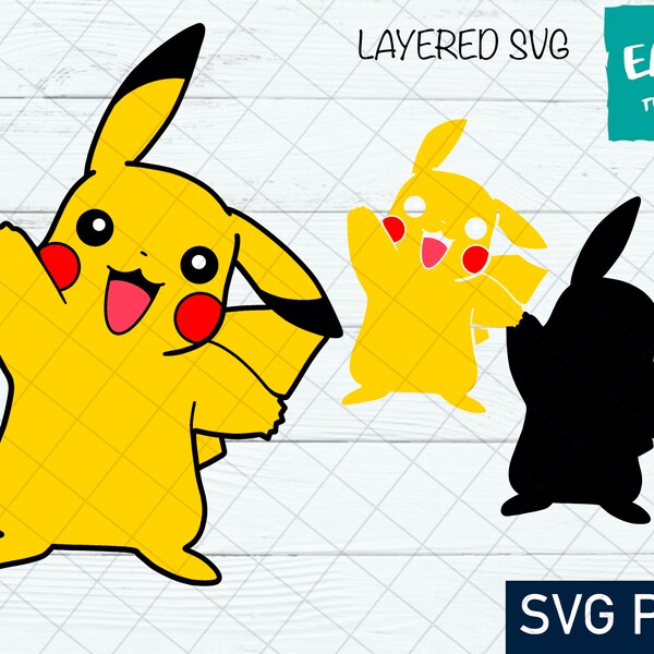 Pikachu Svg Layered - Etsy