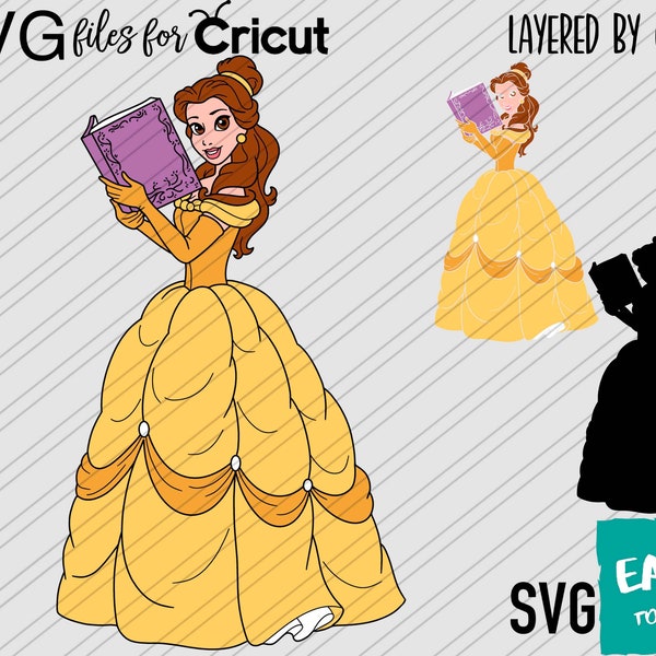 Belle Book Svg - Etsy