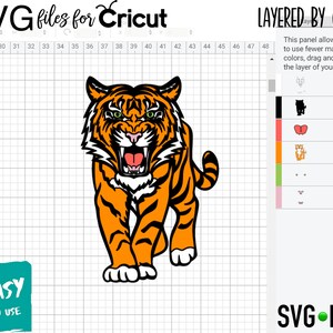 Tiger SVG, Cricut Svg, Clipart, Layered SVG, Animal Svg, Files for ...