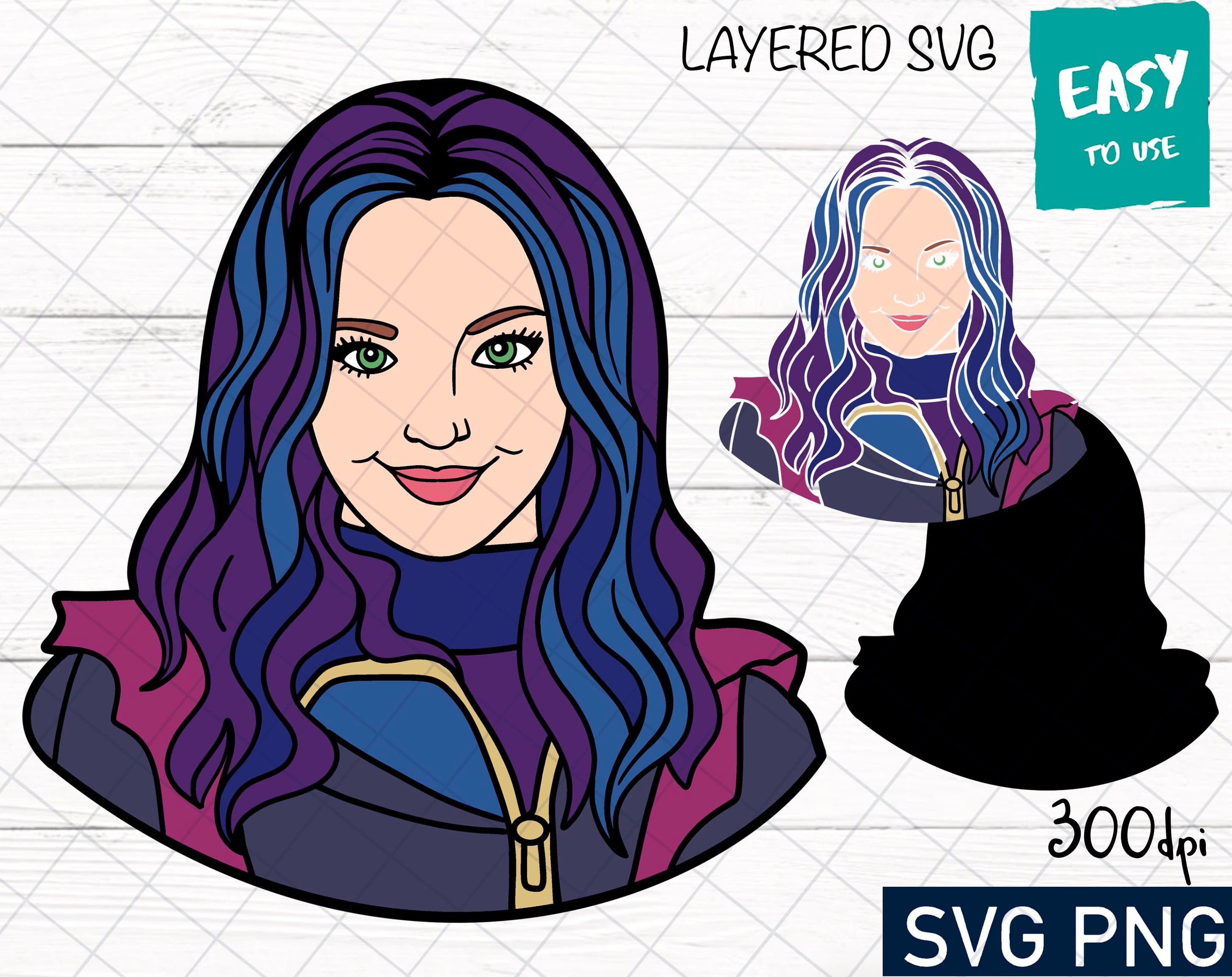 Mal SVG Cricut Svg Clipart Layered SVG Files for Cricut - Etsy UK