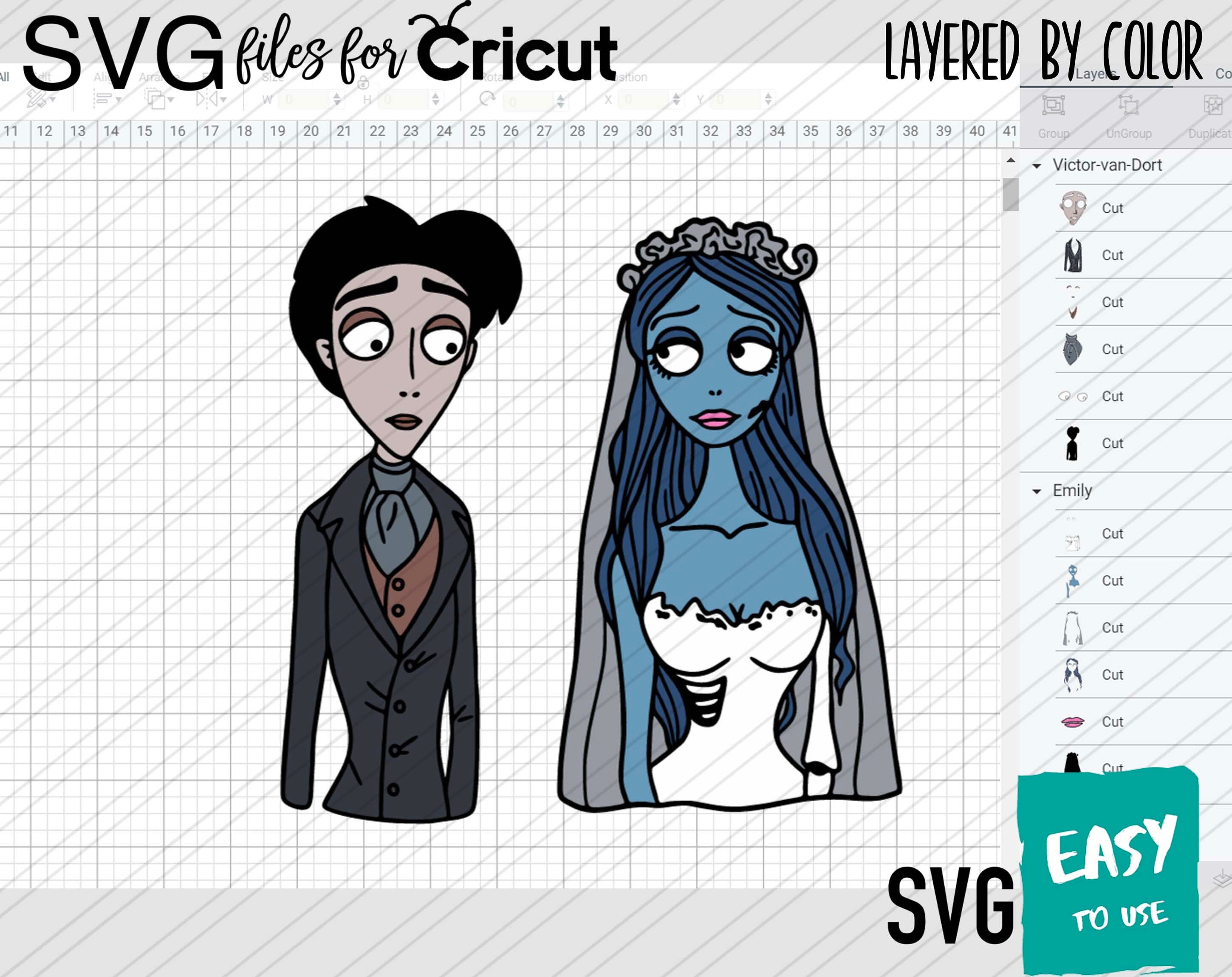 Bundle Corpse Bride SVG Cricut Svg Clipart Layered SVG - Etsy Finland