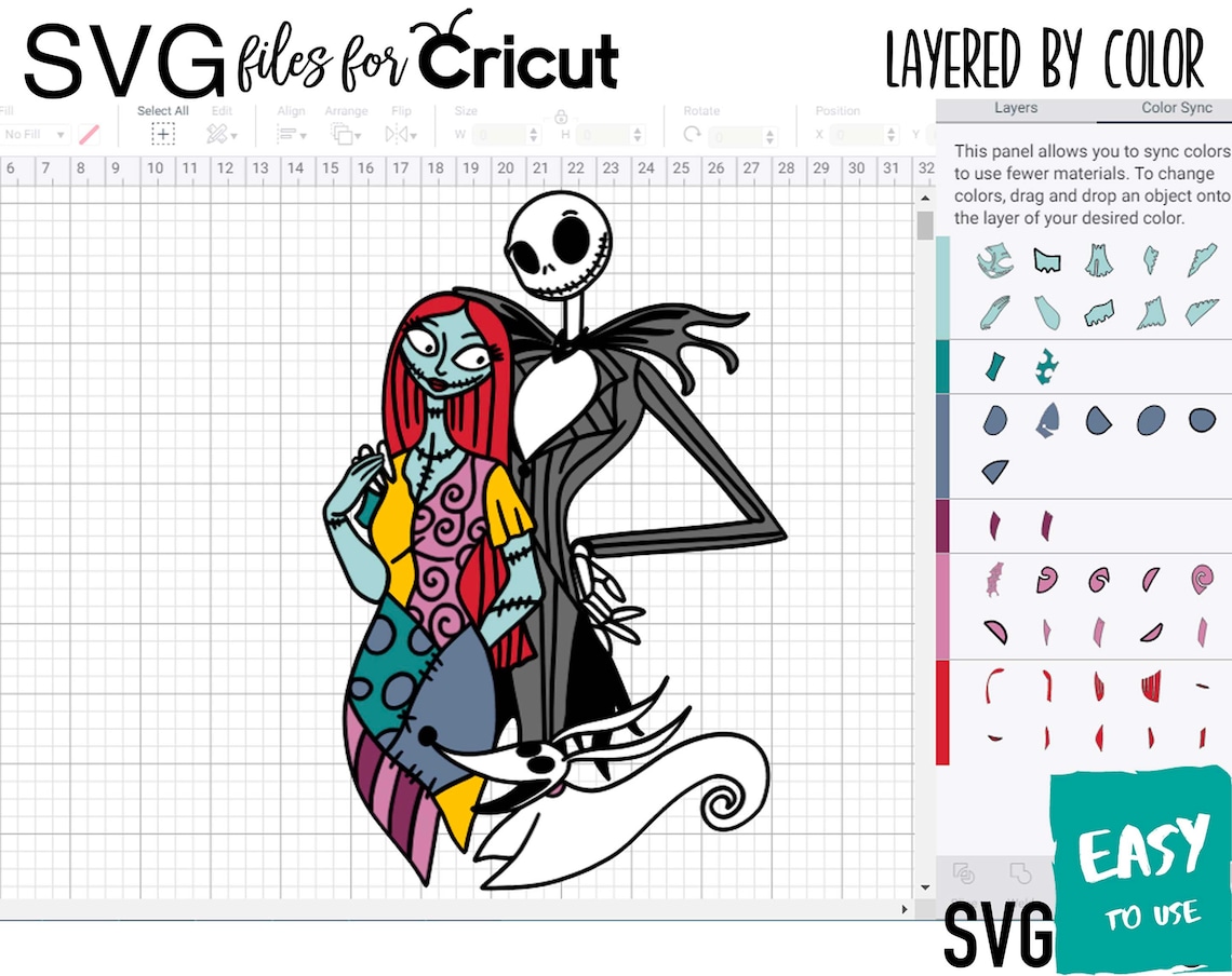 Jack and Sally SVG, Cricut Svg, Clipart, Layered SVG, Files for Cricut ...