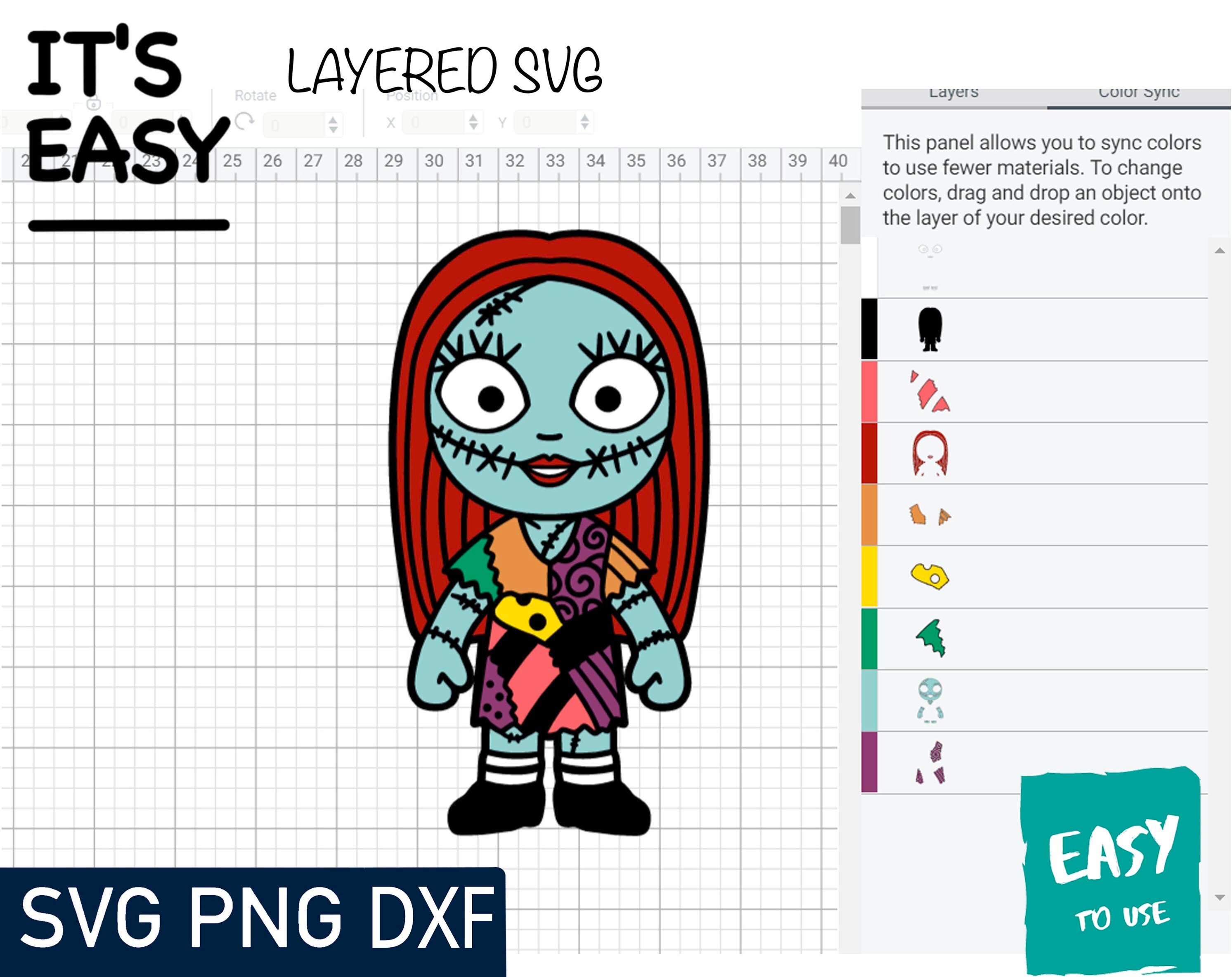 Baby Sally SVG Cricut Svg Clipart Layered SVG Files for - Etsy