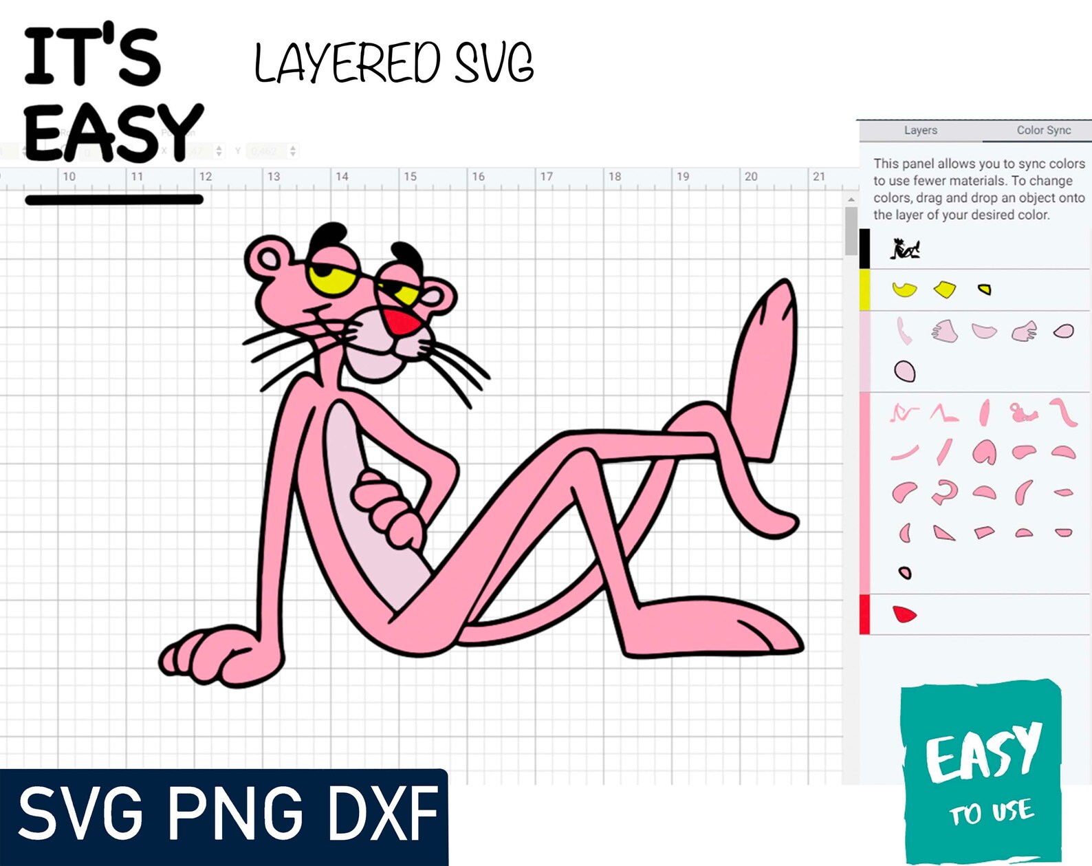 Panther SVG Cricut Svg Clipart Layered SVG Files for - Etsy