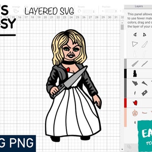Bride of Chucky - Tiffany SVG, Cricut Svg, Clipart, Layered SVG, Files ...