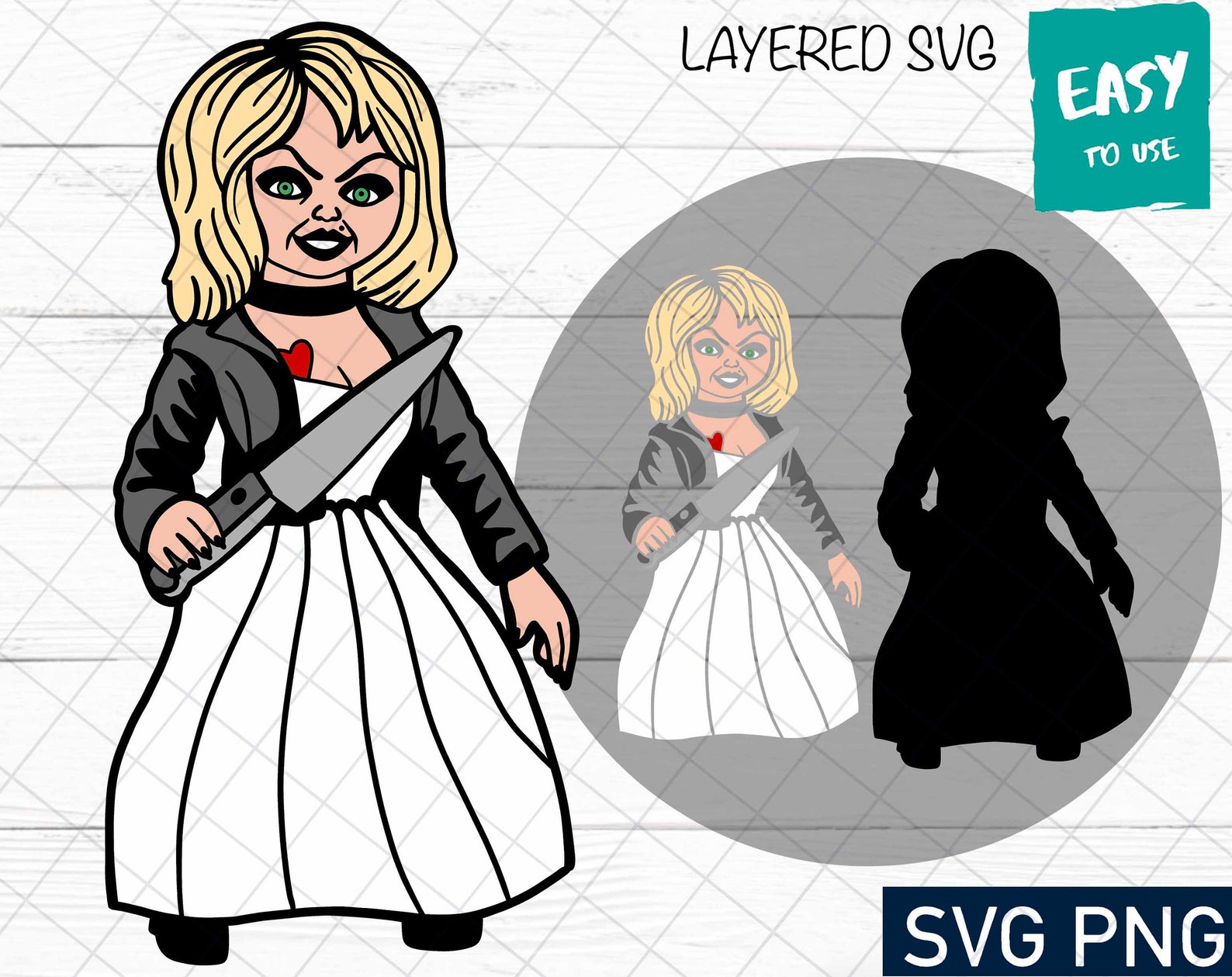 Bride of Chucky Tiffany SVG Cricut Svg Clipart Layered - Etsy Hong Kong