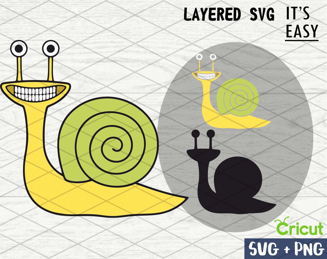 Slow Snail SVG Cricut Svg Clipart Layered SVG Files for - Etsy Australia