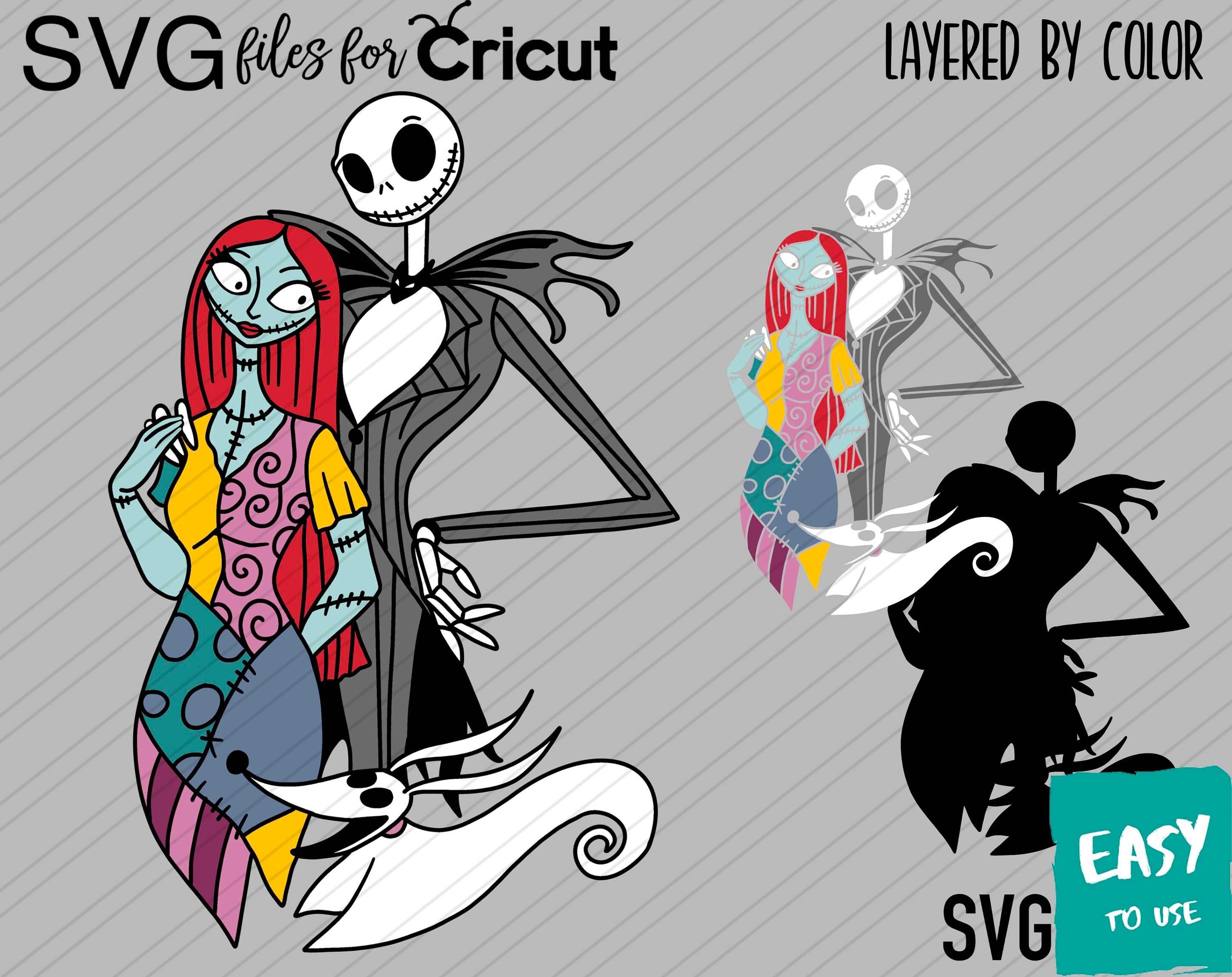 Jack and Sally SVG, Cricut Svg, Clipart, Layered SVG, Files for Cricut ...