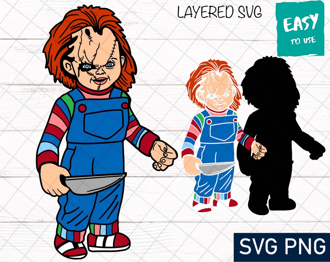 Chucky SVG Cricut Svg Clipart Layered SVG Files for | Etsy
