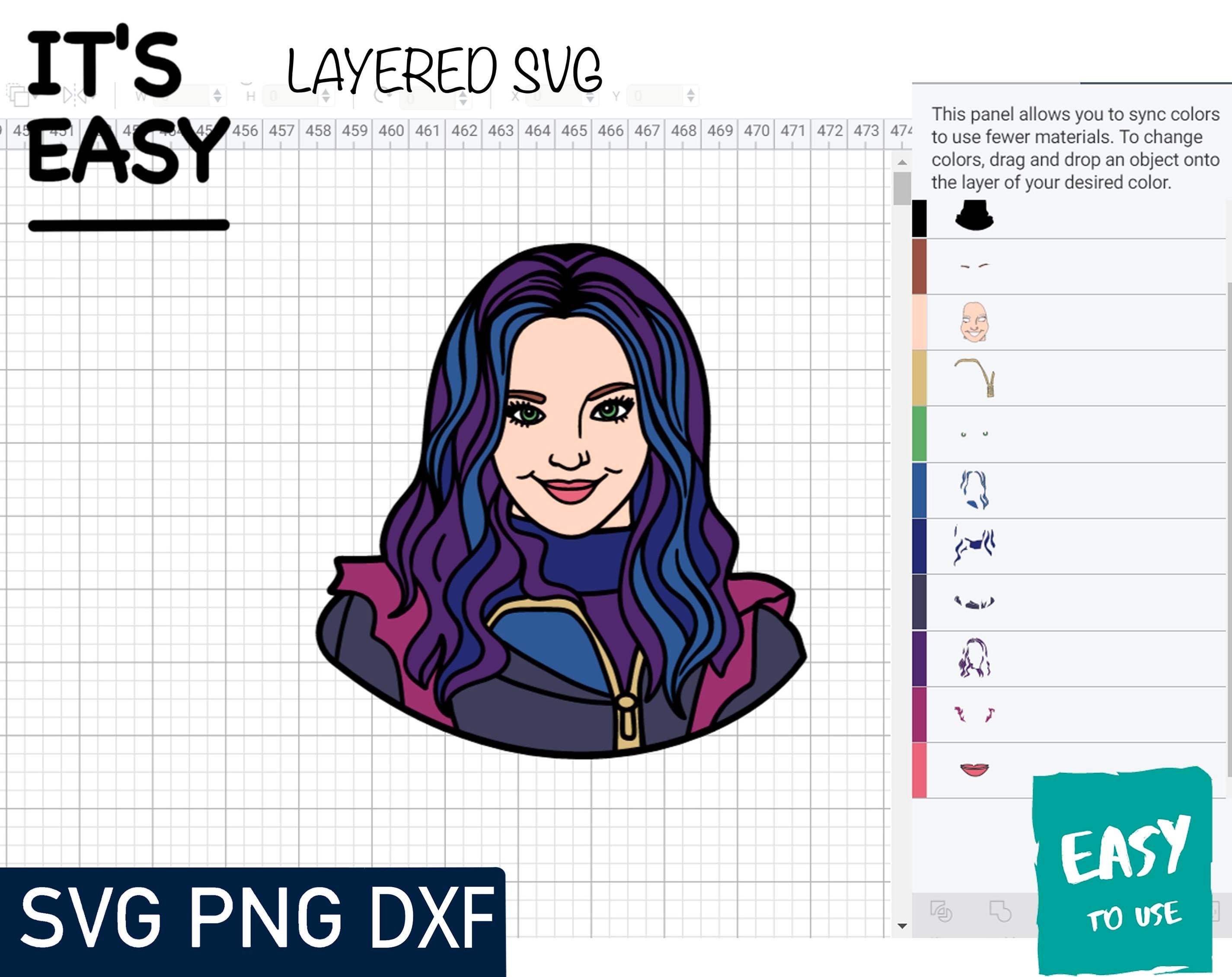 Mal SVG Cricut Svg Clipart Layered SVG Files for Cricut - Etsy UK