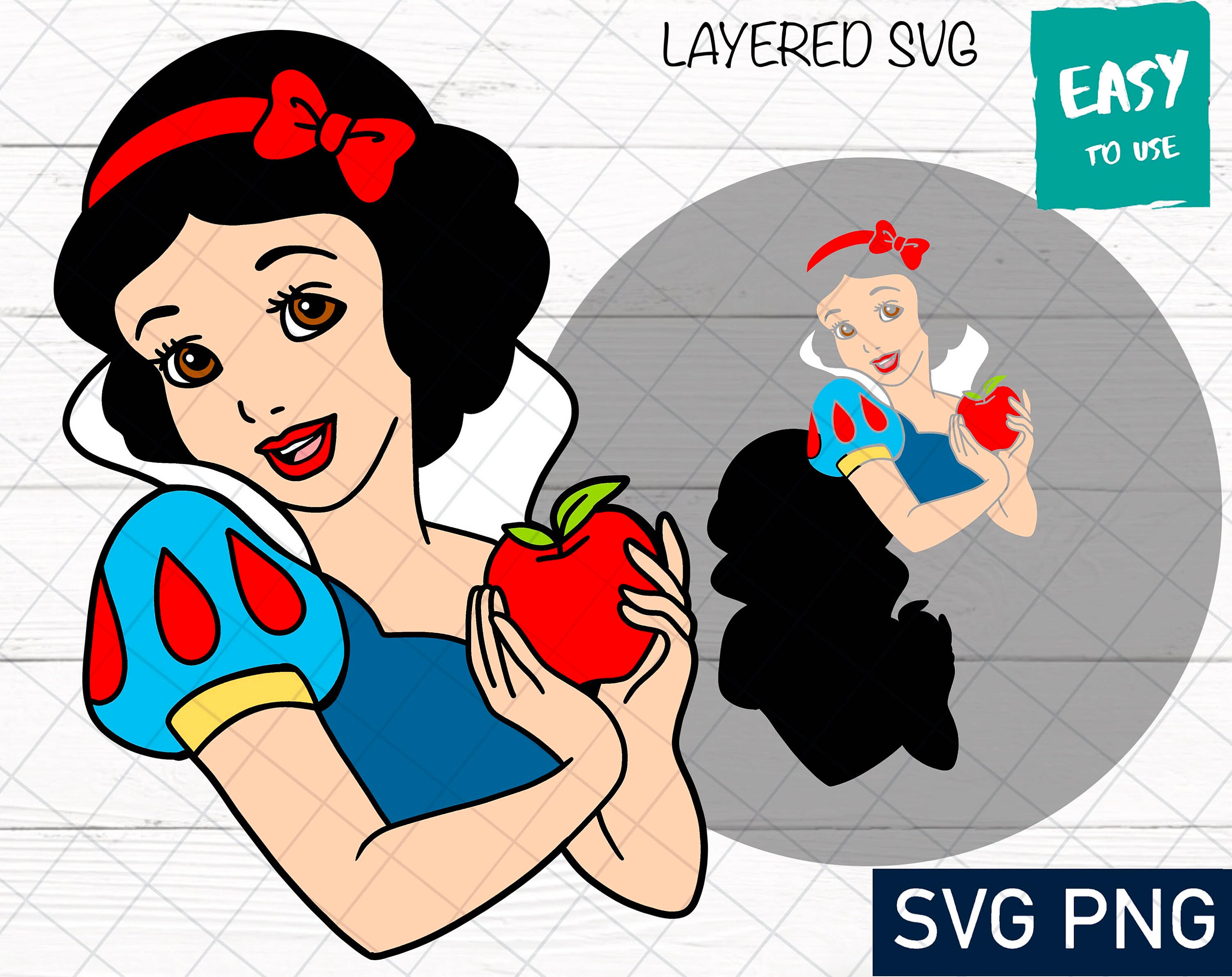 Princess SVG Cricut Svg Clipart Layered SVG Files for - Etsy