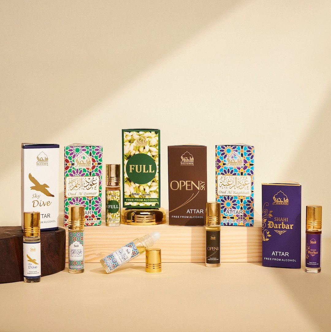 Arabic Attar Perfume Oil Fragrance Gift Set for Men & Women, 6 Scents ...