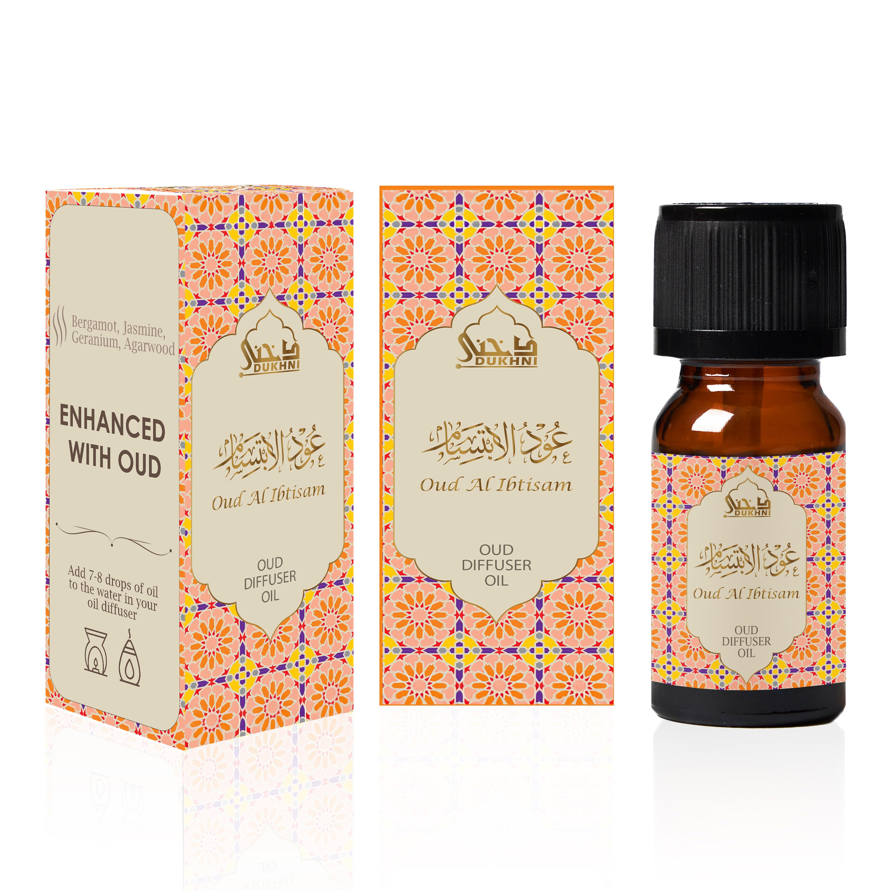 Oud Al Ibtisam Diffuser Oil 3 X 10ml Dukhni Arabic Oil for Diffuser, Humidifier, Aromatherapy ...