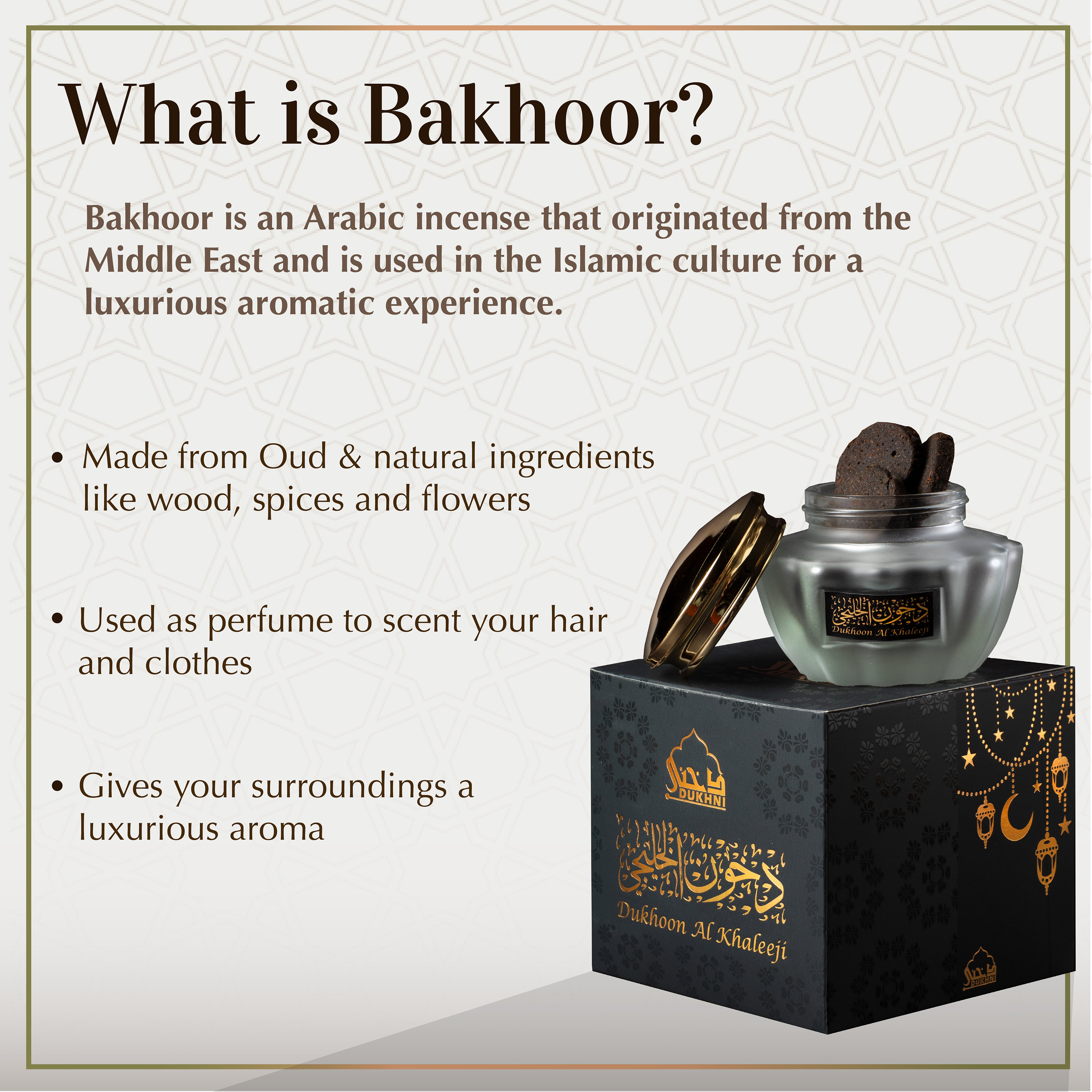 Khaleeji Dukhoon Oud Bakhoor | 40g of Incense Bricks | Vegan Handmade ...
