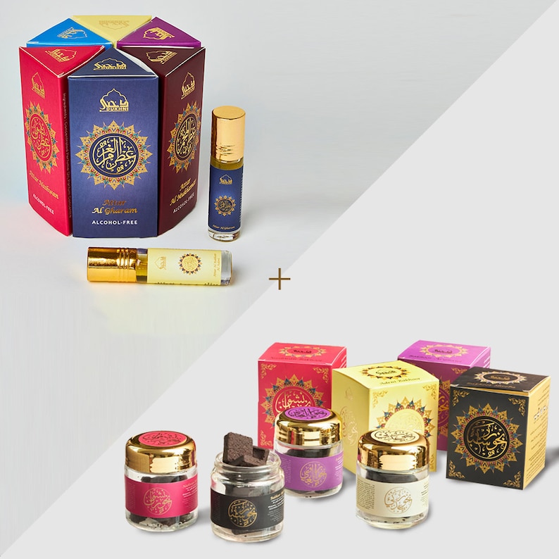Arabic Attar Perfume Oil Fragrance & Yemeni Oud Bakhoor Arabic Incense ...