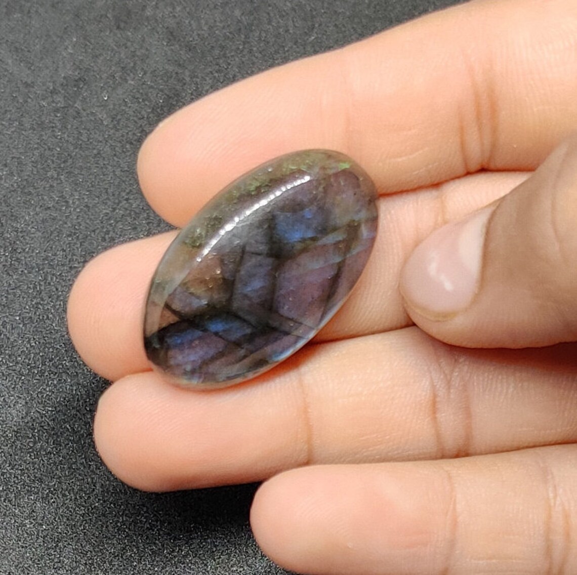 Beautiful Laborite Cabochon Gemstone Carat. 33.40 Oval Shape | Etsy