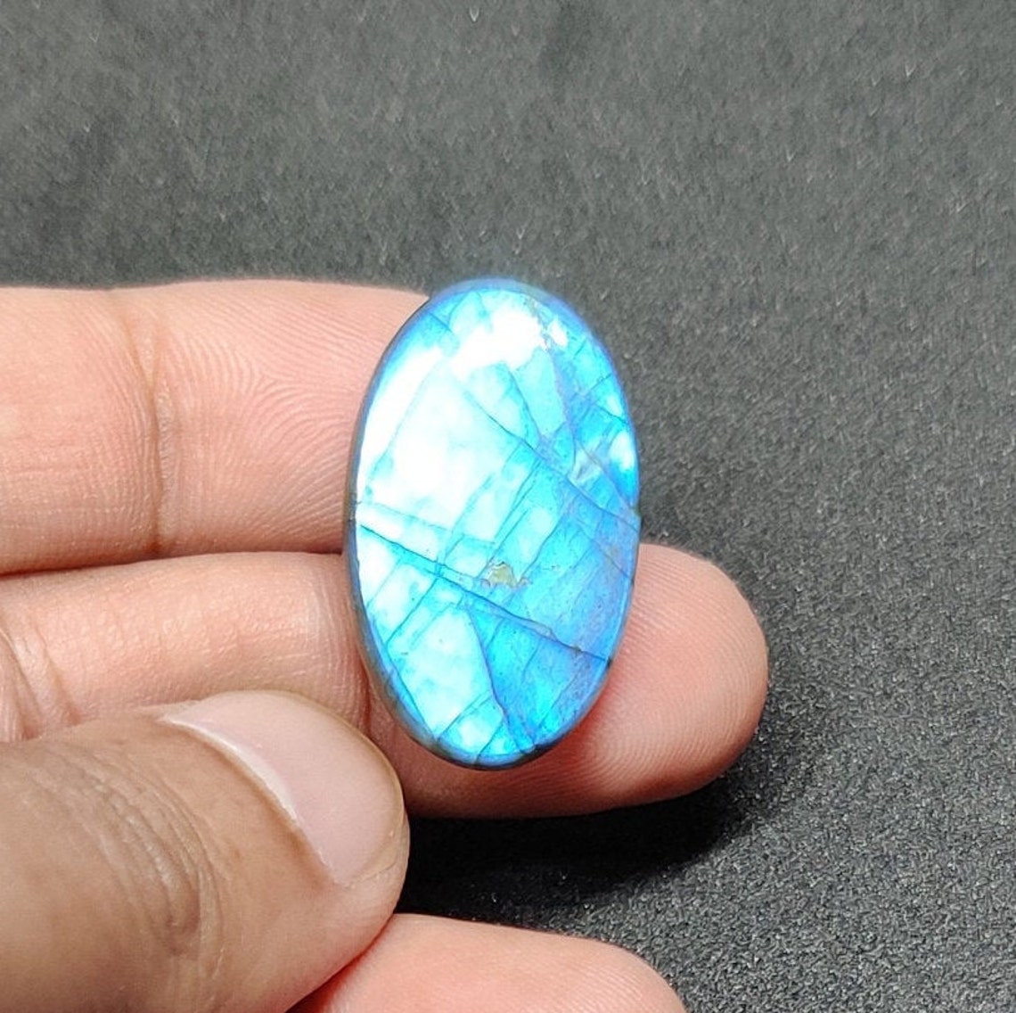 Beautiful Laborite Cabochon Gemstone Carat. 33.40 Oval Shape | Etsy