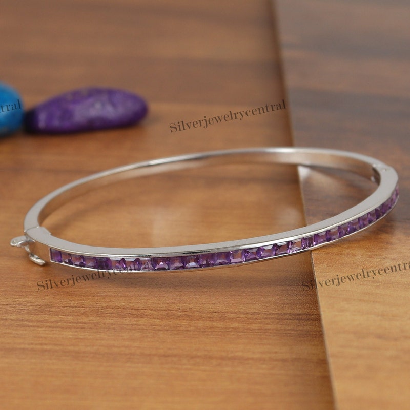 Amethyst Bangle - Etsy